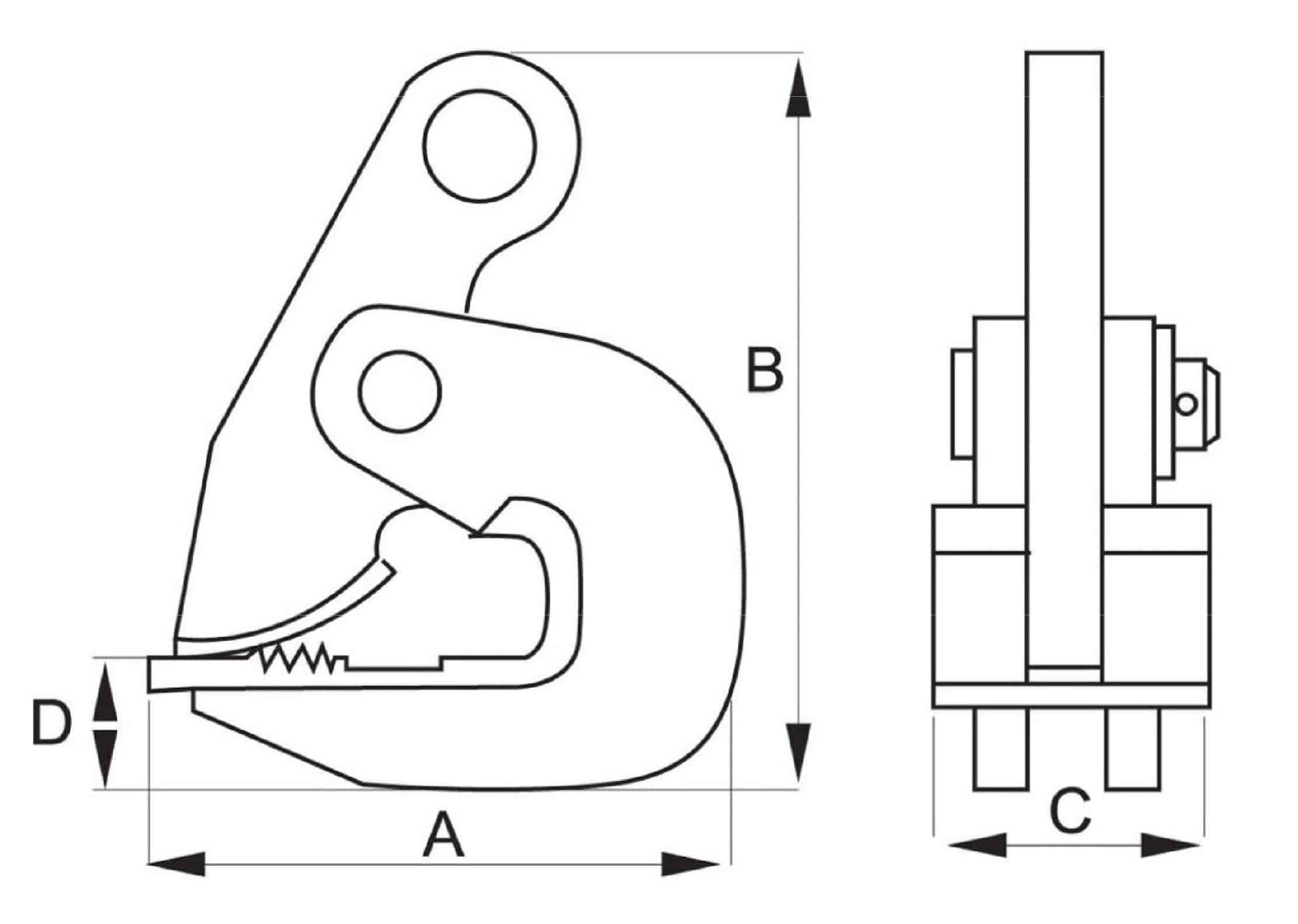 HORIZONTAL PLATE LIFTING CLAMP