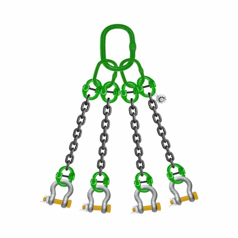 Four Leg Chain Sling With Clevis Self Locking Hook