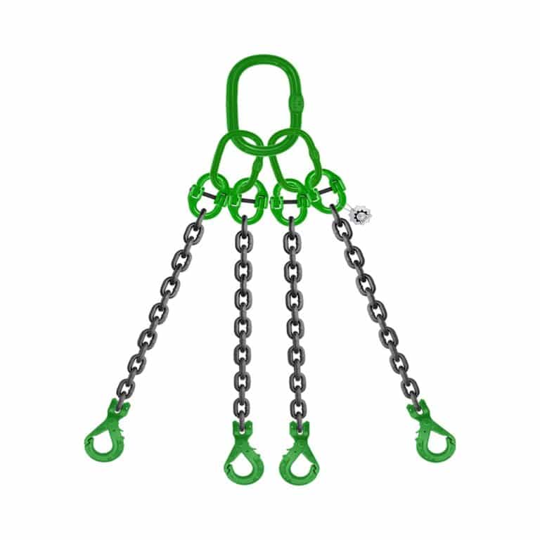 FOUR LEG CHAIN SLING WITH CLEVIS SELF LOCKING HOOK KSA