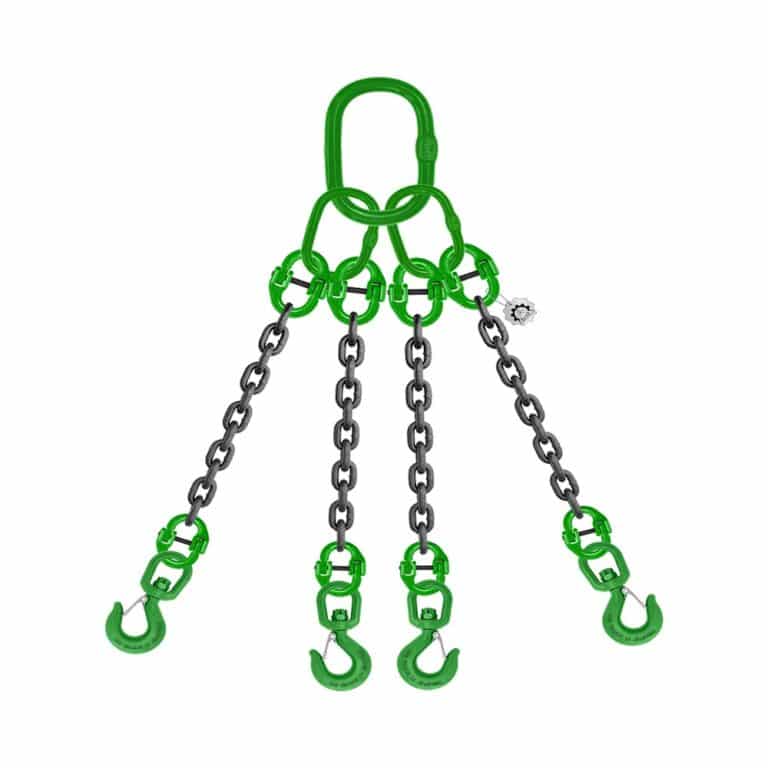 Four Leg Chain Sling With Clevis Self Locking Hook