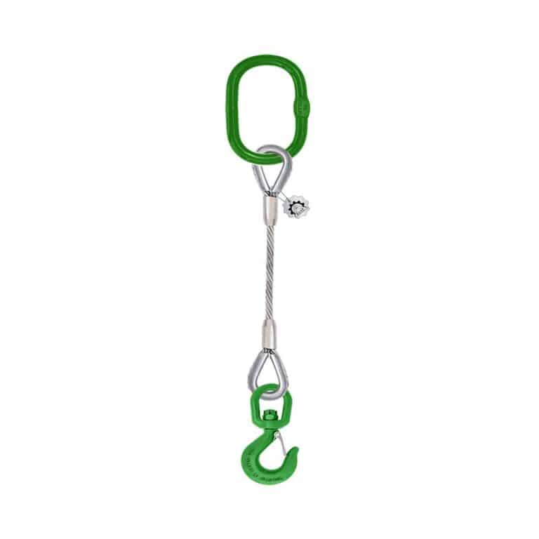 One Leg Steel Wire Rope Sling With Swivel Sling Hook