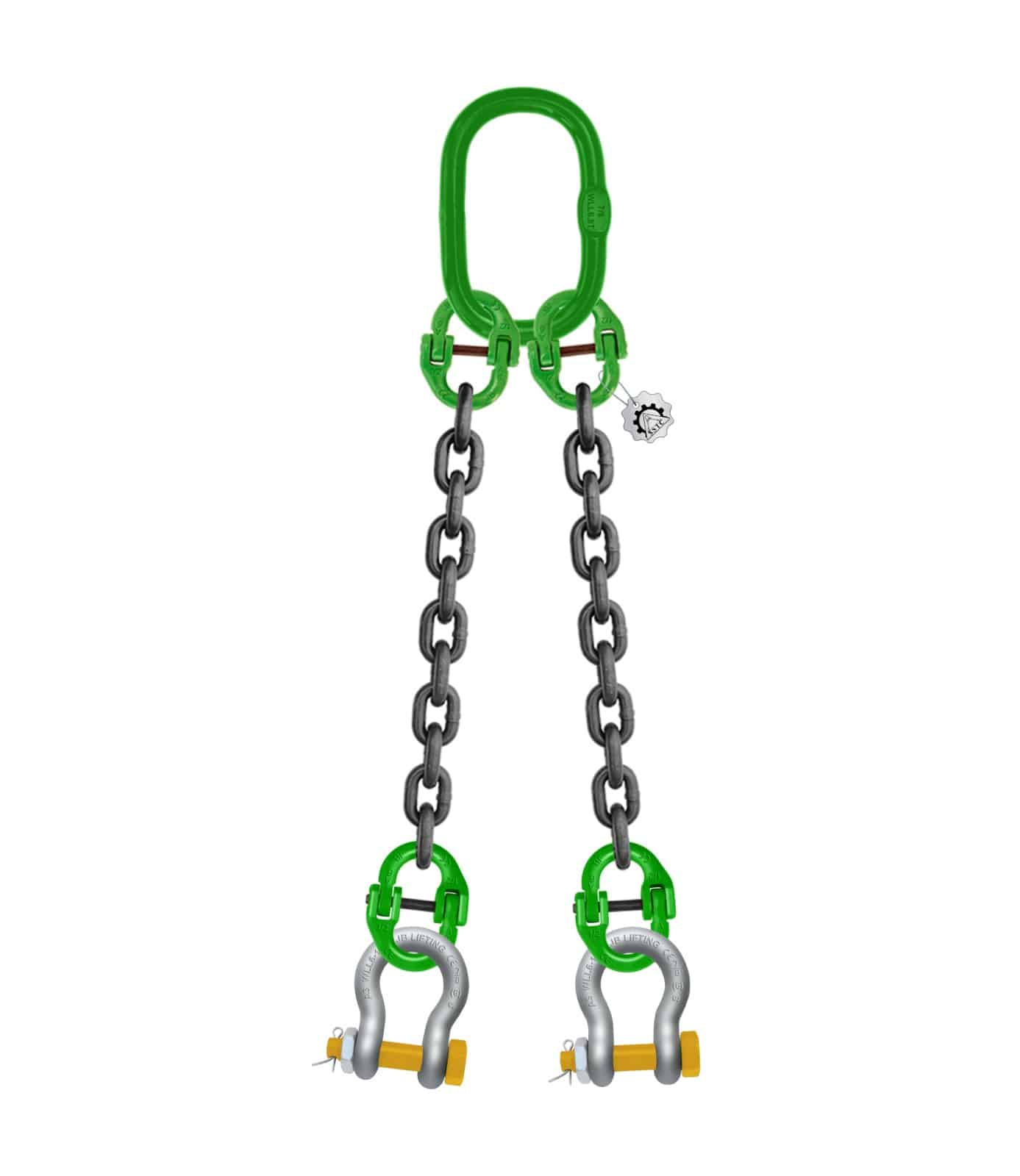 TWO LEG BRIDLE CHAIN SLING WITH BOW-SHAPED SHACKLE BOLT TYPE - Safe and ...