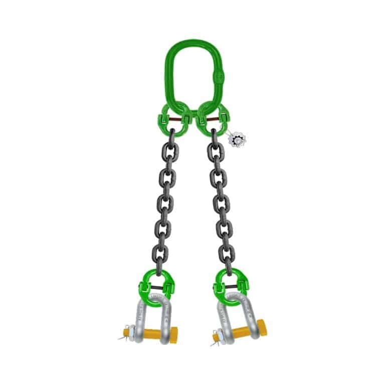 Two Leg Bridle Chain Sling With D-Shaped Shackle Bolt Type