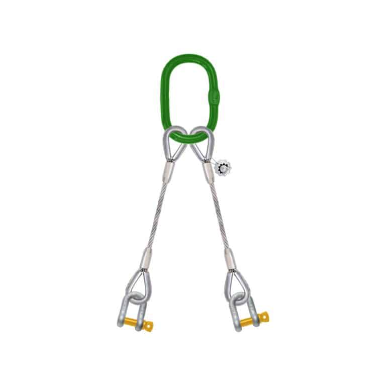 2 Leg Steel Wire Rope Sling - Safe and Secure Trading Company