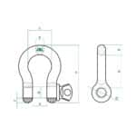 Anchor-Bow-Omega Shaped Shackle With Screw Pin